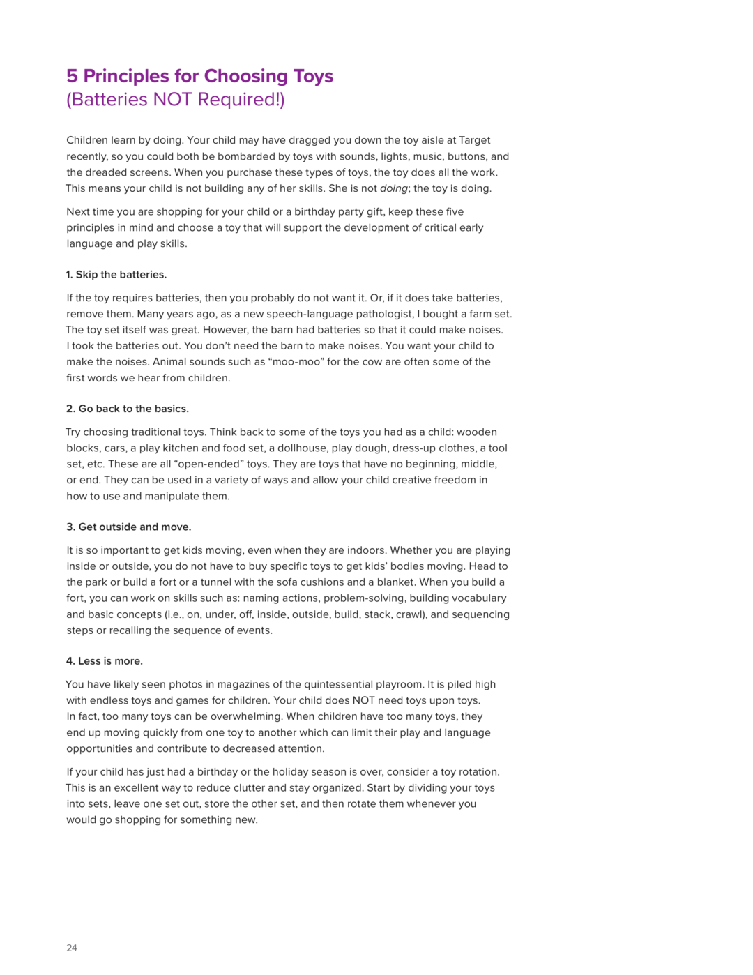 Playing With Purpose Book • Tandem Speech Therapy, Austin, TX