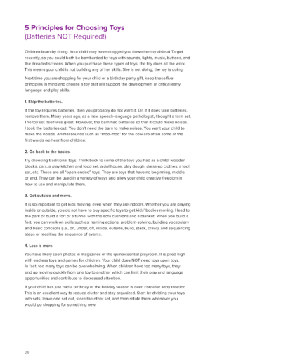 Playing With Purpose PRINT book • Tandem Speech Therapy, Austin, TX