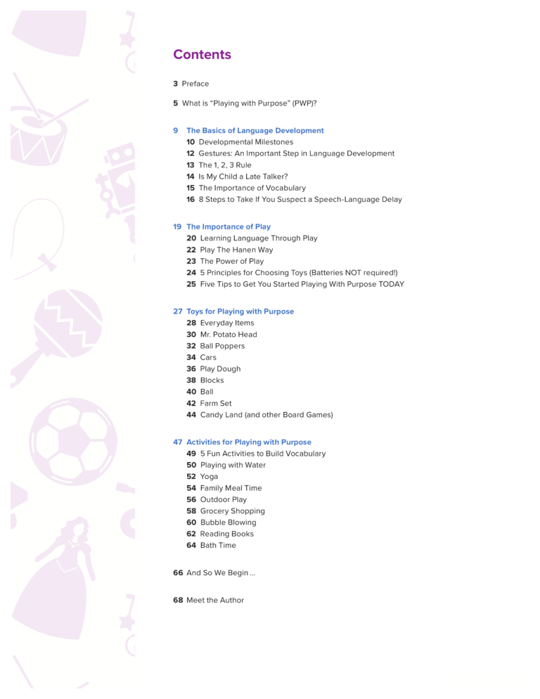 Playing With Purpose PRINT book • Tandem Speech Therapy, Austin, TX